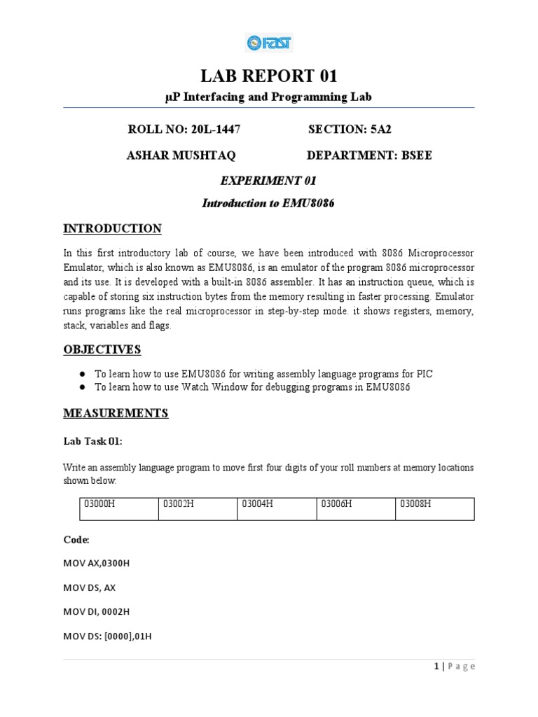 Lab Report 1 | PDF | Assembly Language | Computer Program