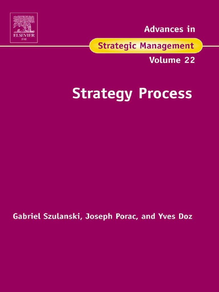 (Advances in Strategic Management) SZULANSKI ET AL - Strategy Process (Advances in Strategic ...