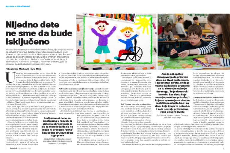 Inkluzivno Obrazovanje | PDF