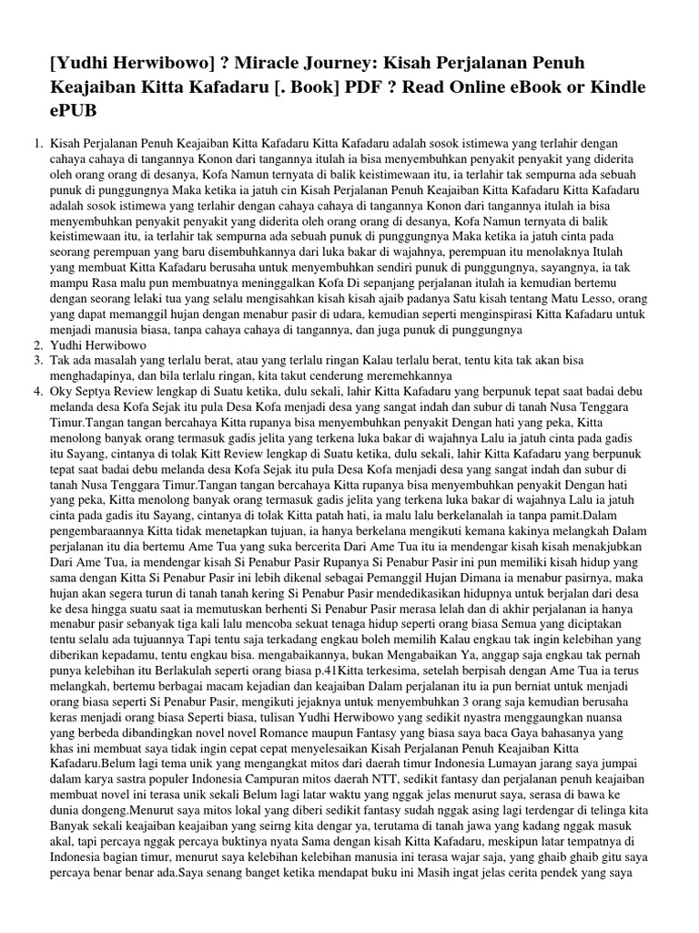 Adoc - Pub Yudhi Herwibowo Miracle Journey Kisah Perjalanan P | PDF | Puisi