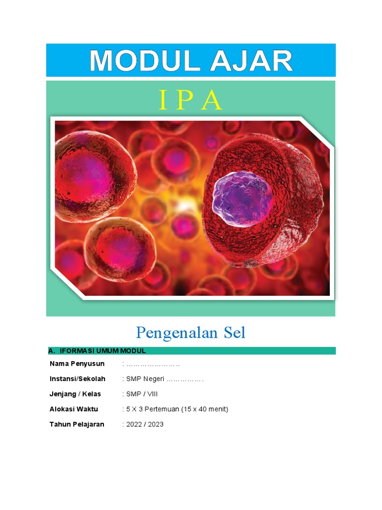 PDF Modul Ajar IPA Kelas 8 | PDF