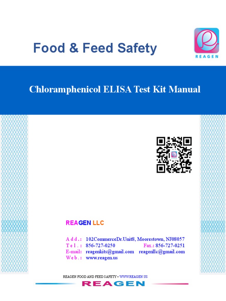 REAGEN Chloramphenicol (CAP) ELISA Test Kit Manual | PDF | Elisa | Water