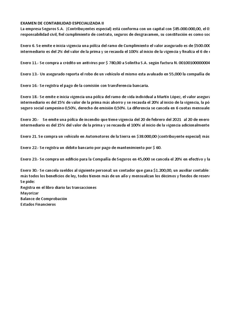 P3 Examen Tercer Parcial Latacunga Liseth | PDF | Seguro | Reaseguro