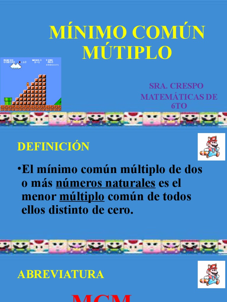 Minimo Comun Multiplo 2 | PDF