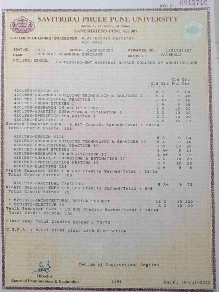 Marksheet | Download Free PDF | Engineering