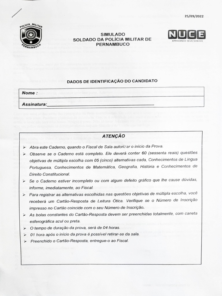 Simulado Nuce PDF | PDF