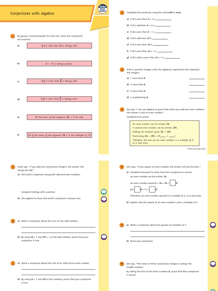 Conjectures With Algebra | PDF | Numbers | Conjecture Conjectures With Algebra | PDF | Numbers | Conjecture