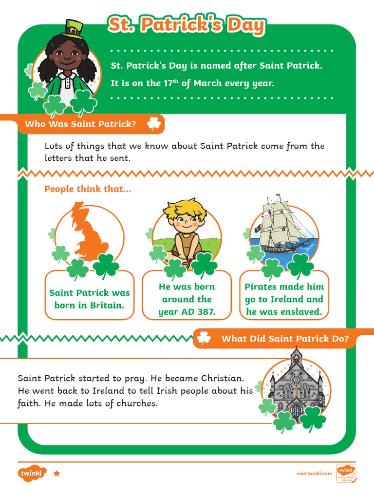 KS1 ST Patrick's Day Differentiated Reading Comprehension Activity ...