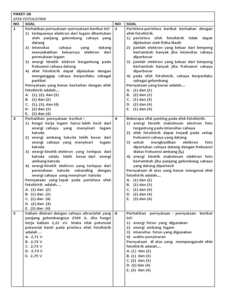 Paket - 38 - Efek Fotolistrik | PDF