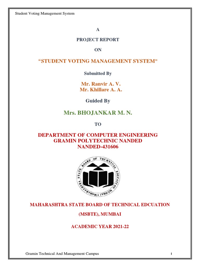 Micro Project SEN Final | PDF | Software Development Process | Voting