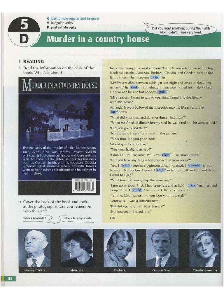 5D A Country House - Irreg Verbs - Unit&gr | PDF