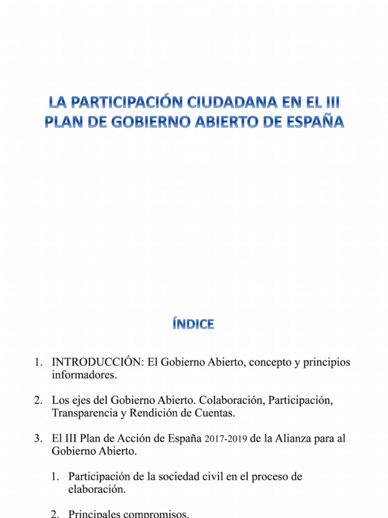 Esquema Gobierno Abierto Pdf Participación Pública Democracia