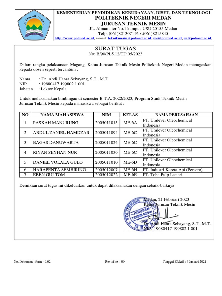 Dr. Abdi Hanra Sebayang, S.T., M.T. Revisi | PDF