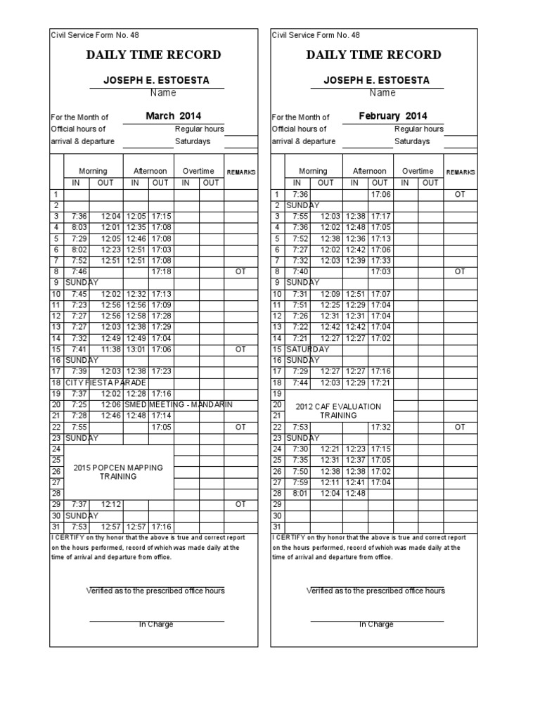 Government DTR | PDF