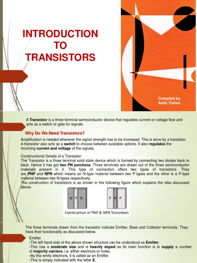 Transistors 1-Introduction To Transistors | Download Free PDF | Bipolar Junction Transistor ...