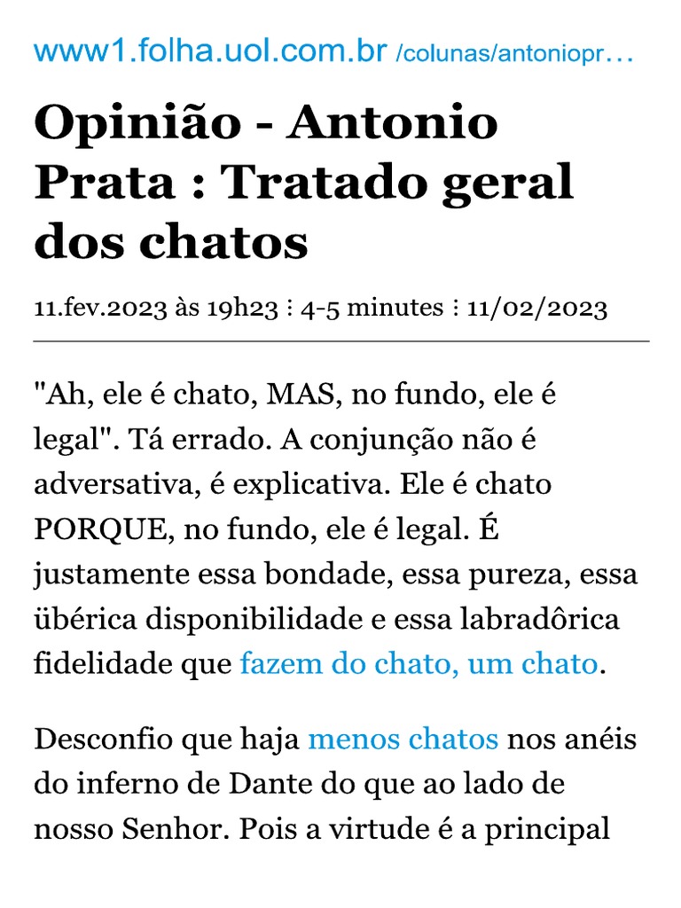PRATA, A. Tratado Geral Chatos - (20230211) | PDF