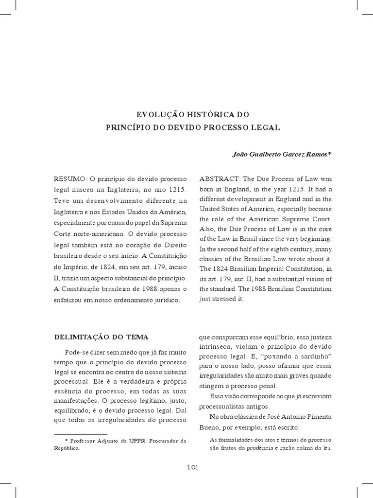 O Devido Processo Legal 1 | PDF | Escravidão | Os Estados Unidos O Devido Processo Legal 1 | PDF | Escravidão | Os Estados Unidos