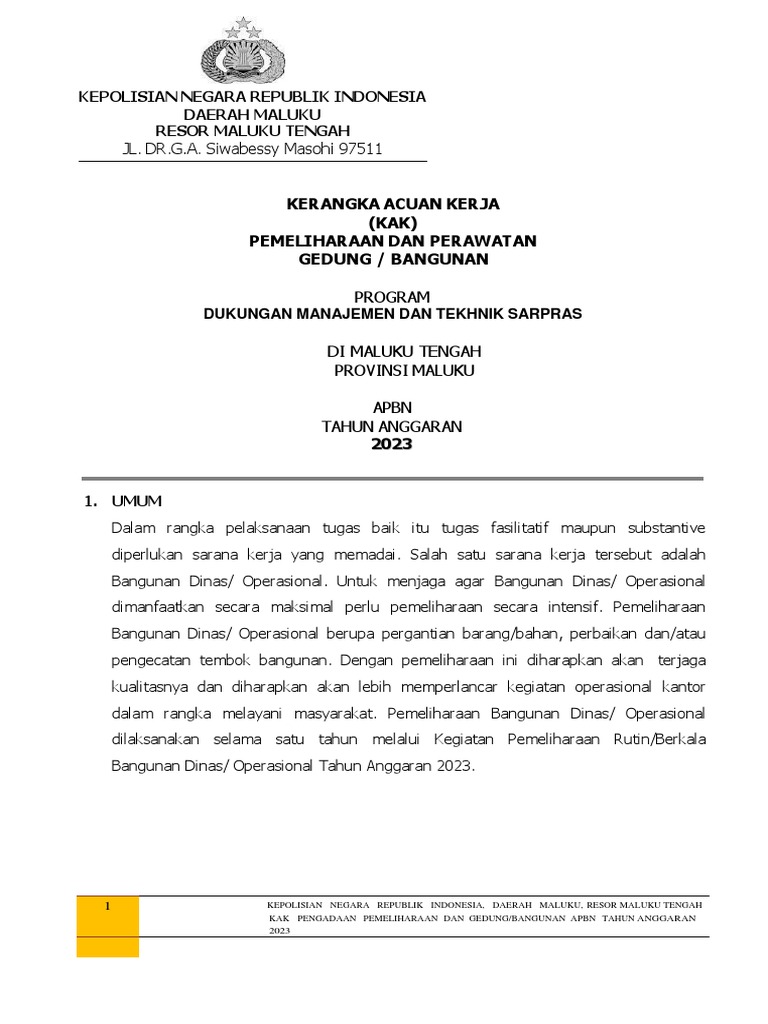 Kak Harwat Gedung Dan Bangunan.. | PDF