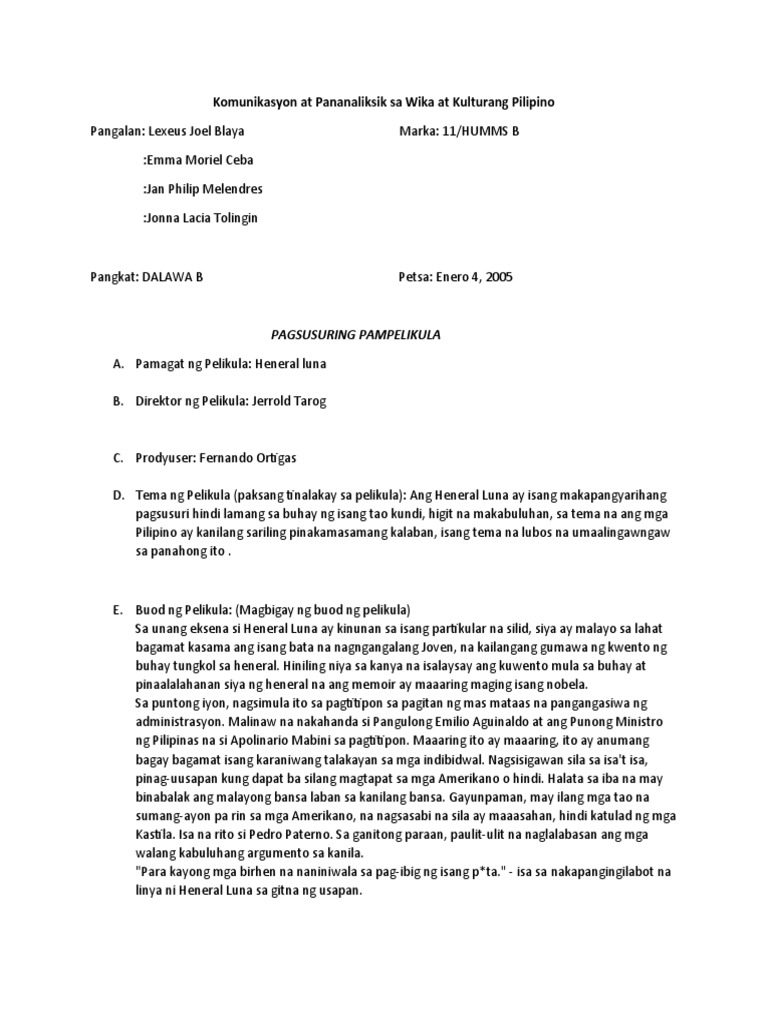 Pagsusuring Pampanitikan | PDF