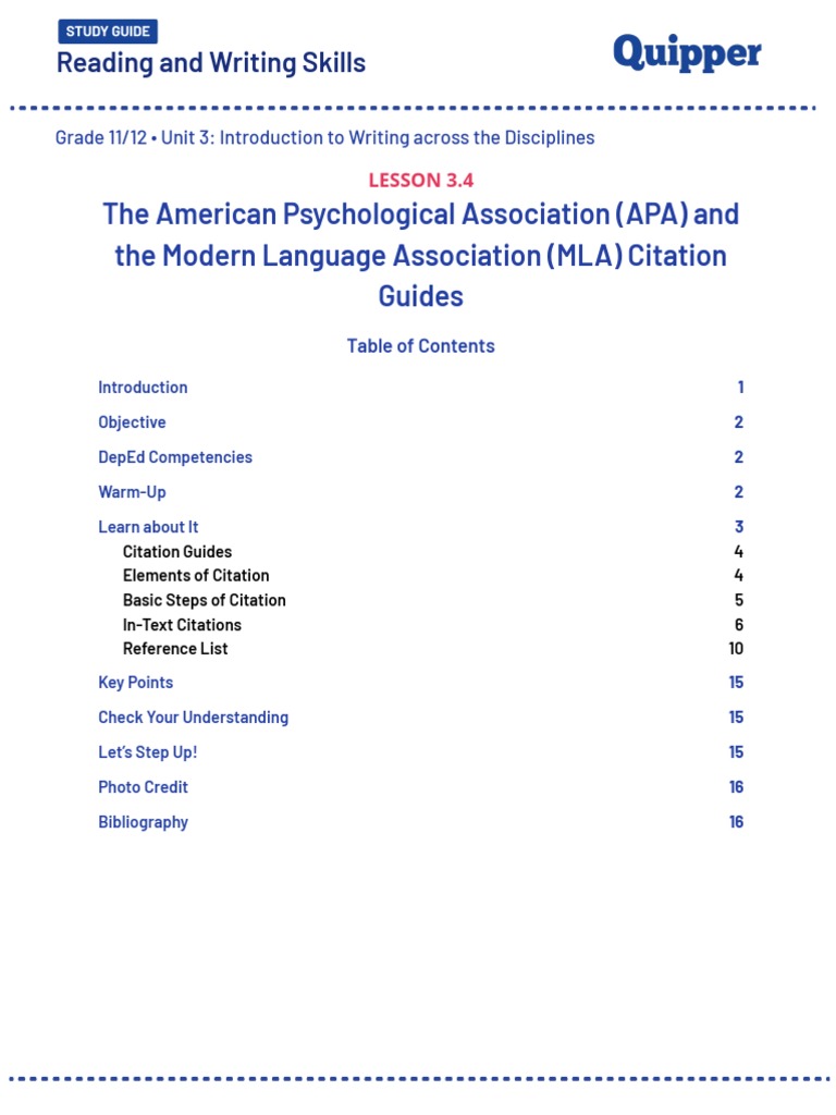 ME EngRW 11 Q3 0304 - SG - The American Psychological Association (APA ...