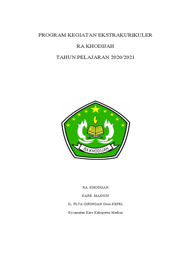 Program Ekstrakurikuler RA Khodijah 2020 | PDF