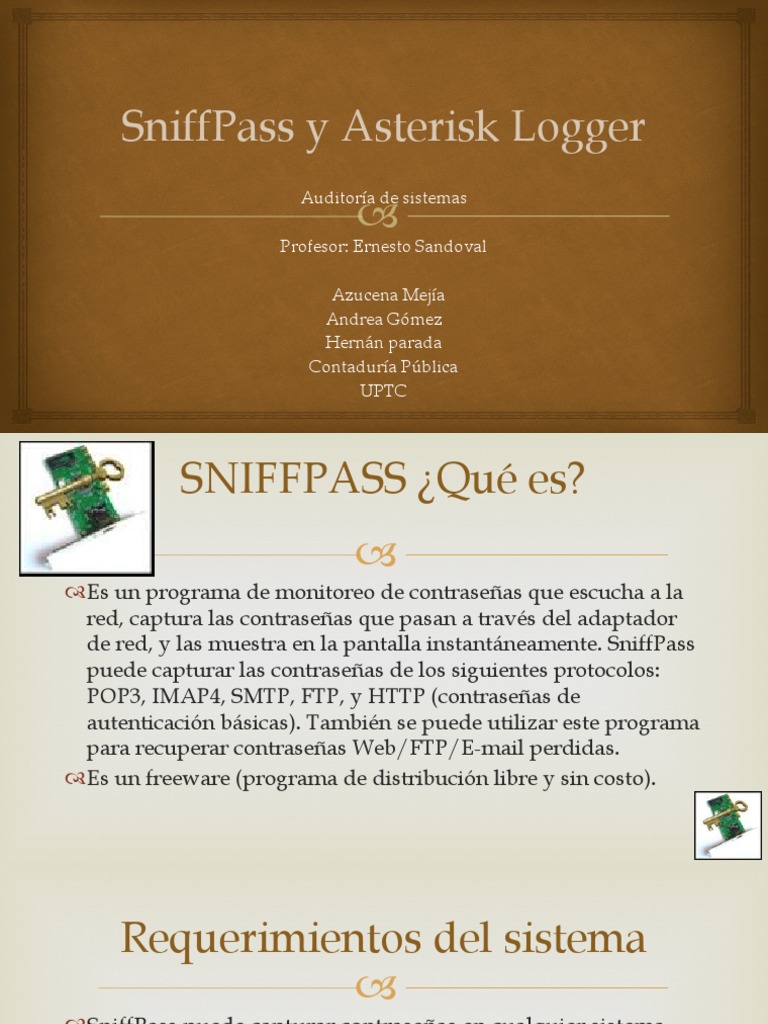 SniffPass y Asterisk | PDF | Contraseña | Windows 2000