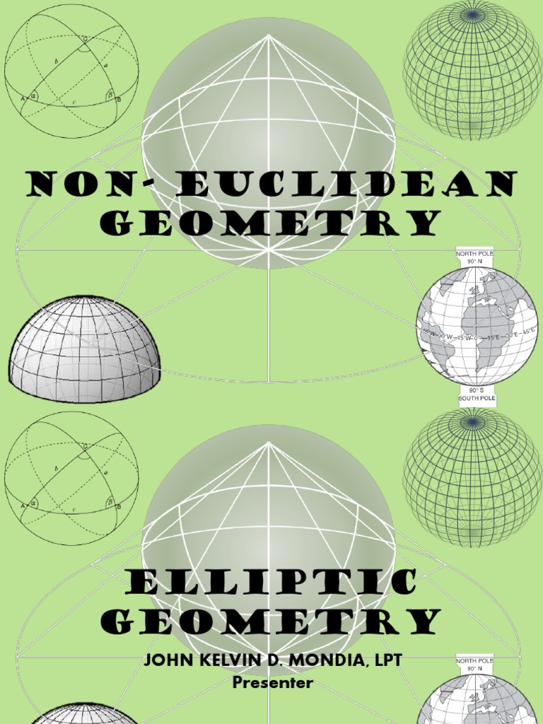 Elliptic Geometry Mondia Pdf Line Geometry Sphere