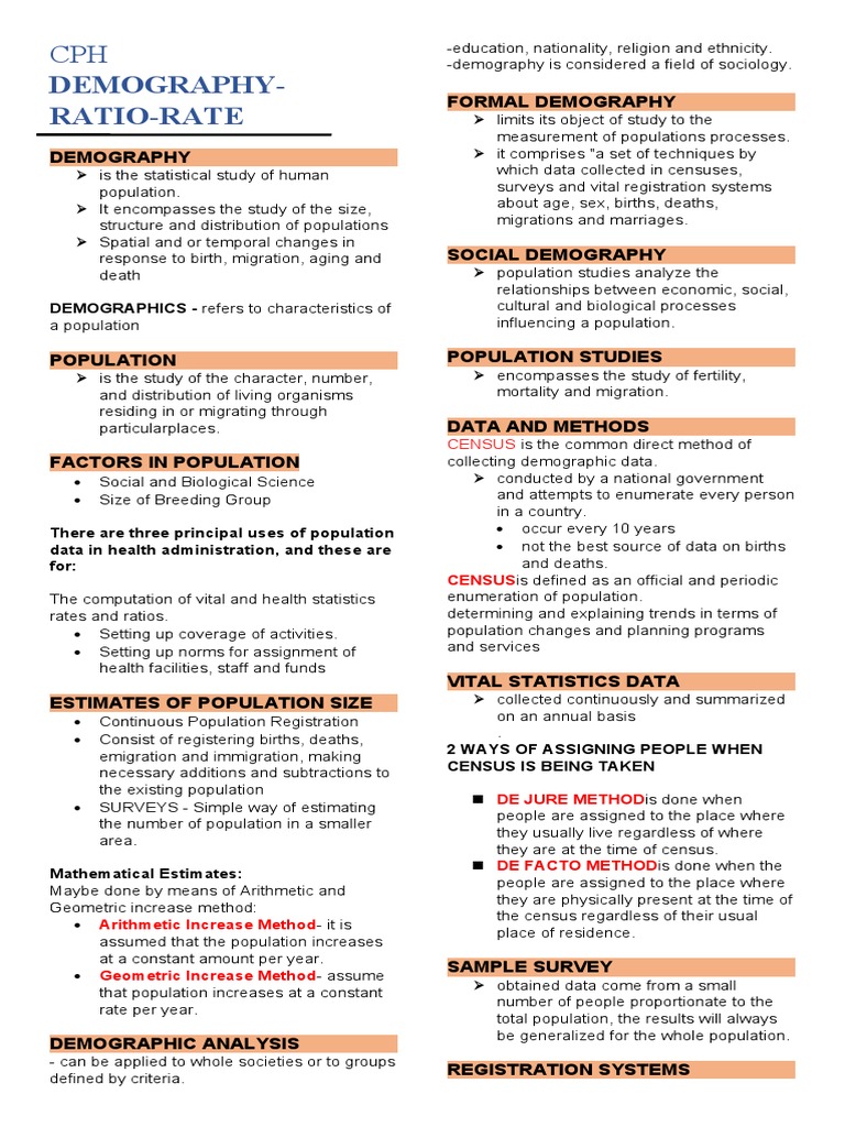 DEMOGRAPHY | PDF | Demography | Mortality Rate