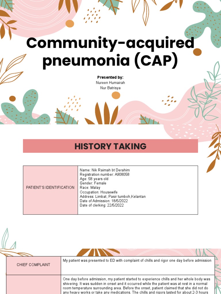 Community-Acquired Pneumonia (CAP) | PDF | Clinical Medicine | Medical ...