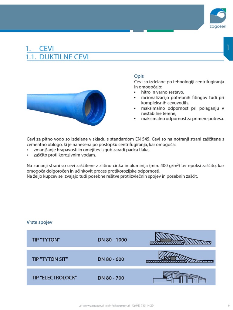 01 Katalog VODOVOD DUKTIL | PDF