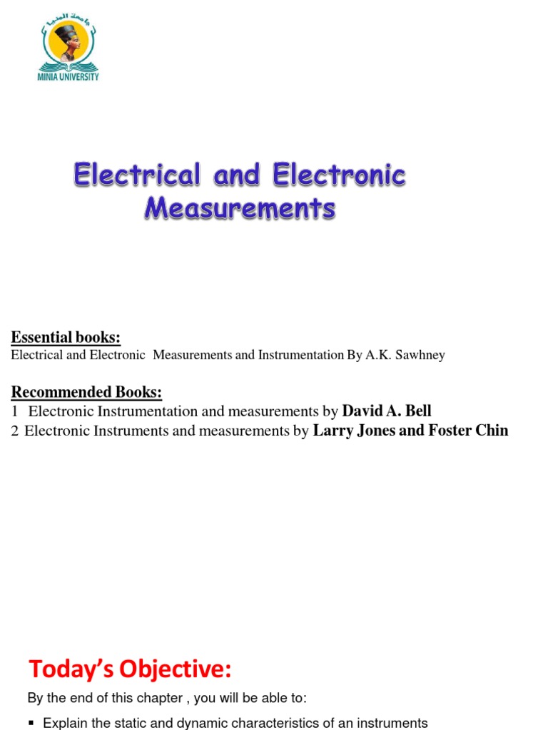 Classification, Functions, Elements and Characteristics of Measurement ...