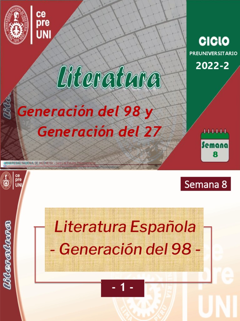 Generaciones del 98 y 27 en Literatura Española | PDF | Federico García ...