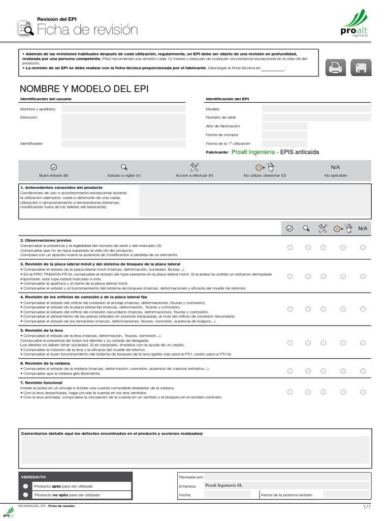 Ficha Revision Epis | PDF