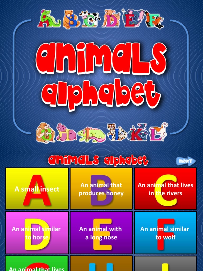Animals Alphabet Hala | PDF | Organisms | Mammals
