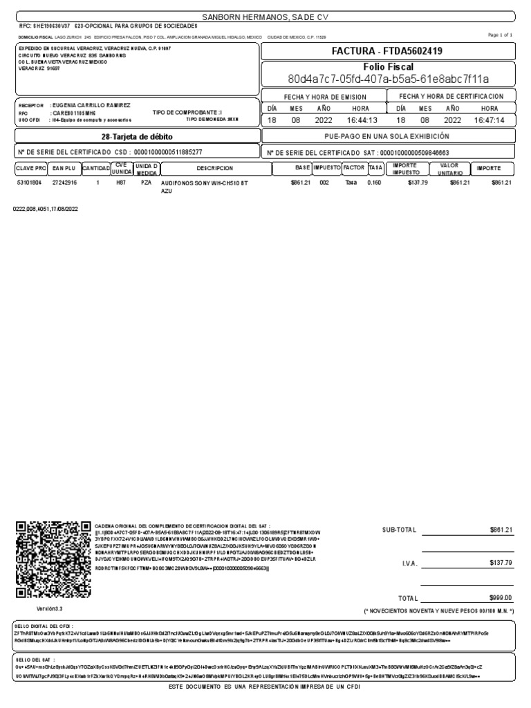 Ftda 5602419 | PDF | Pagos