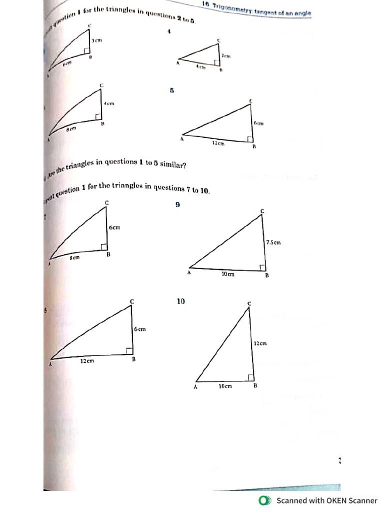 Chapter 16 - Trigonometry Tangent of An Angle - Class 9 STP | PDF