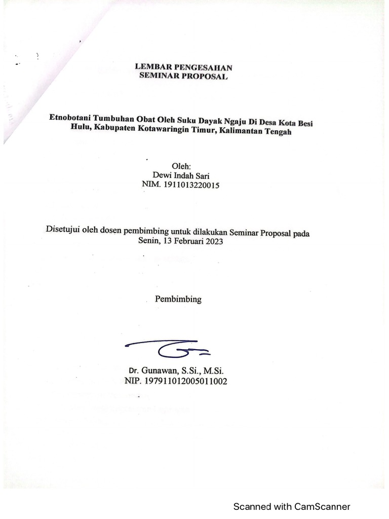 Syarat Seminar Proposal Dewi Indah Sari Pdf