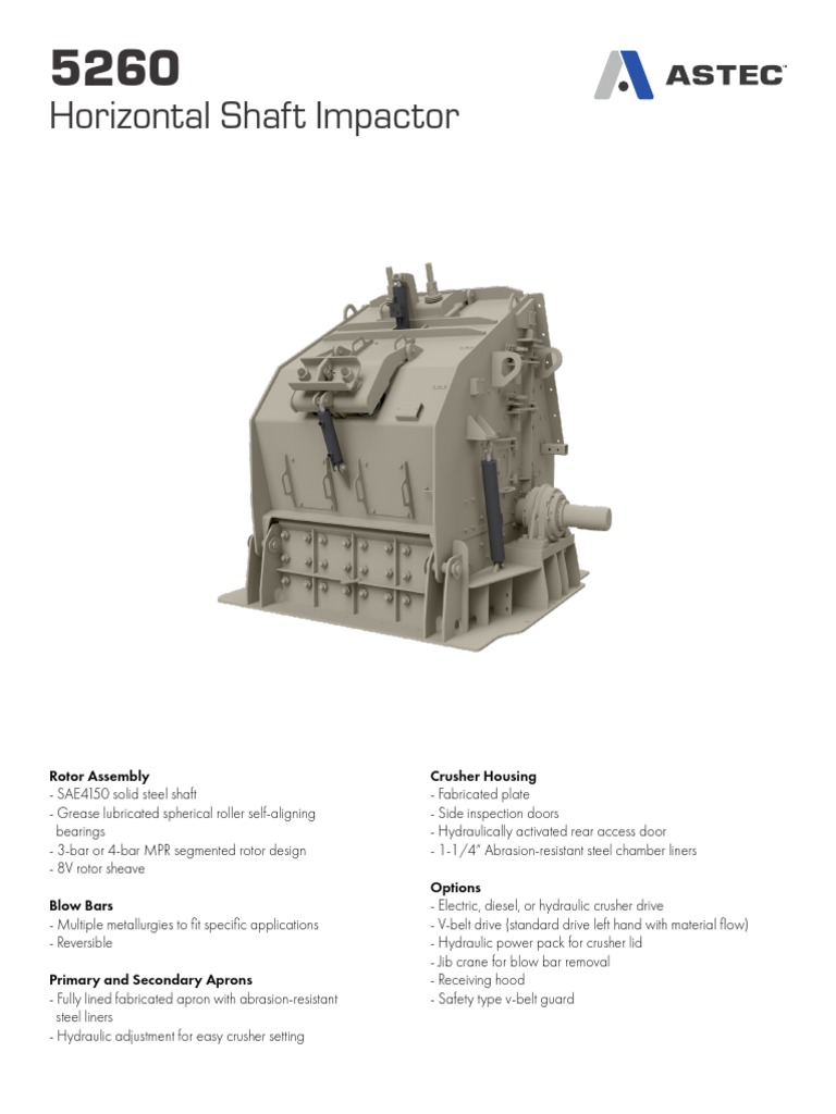 Hsi Crusher 5260 Spec Sheet English | PDF | Belt (Mechanical ...
