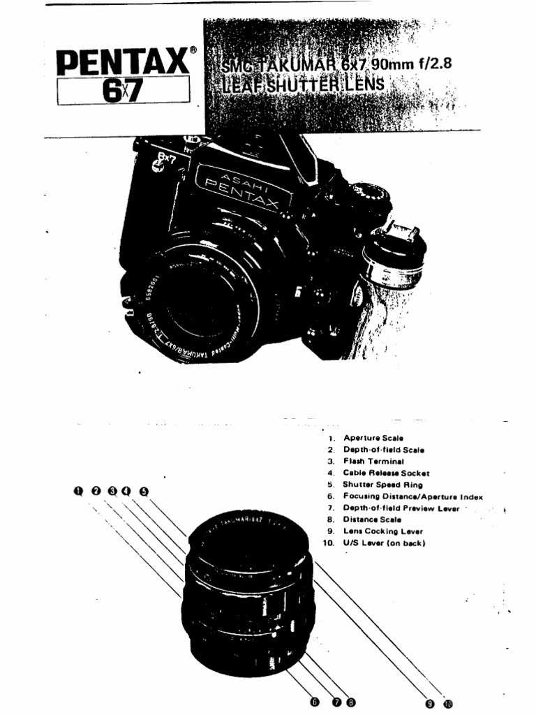 Asa - 6x7 - 90mm Manual | PDF
