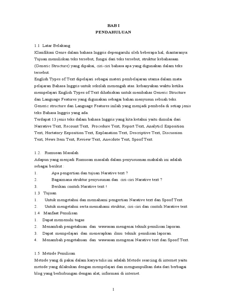 Makalah Narative Text | PDF