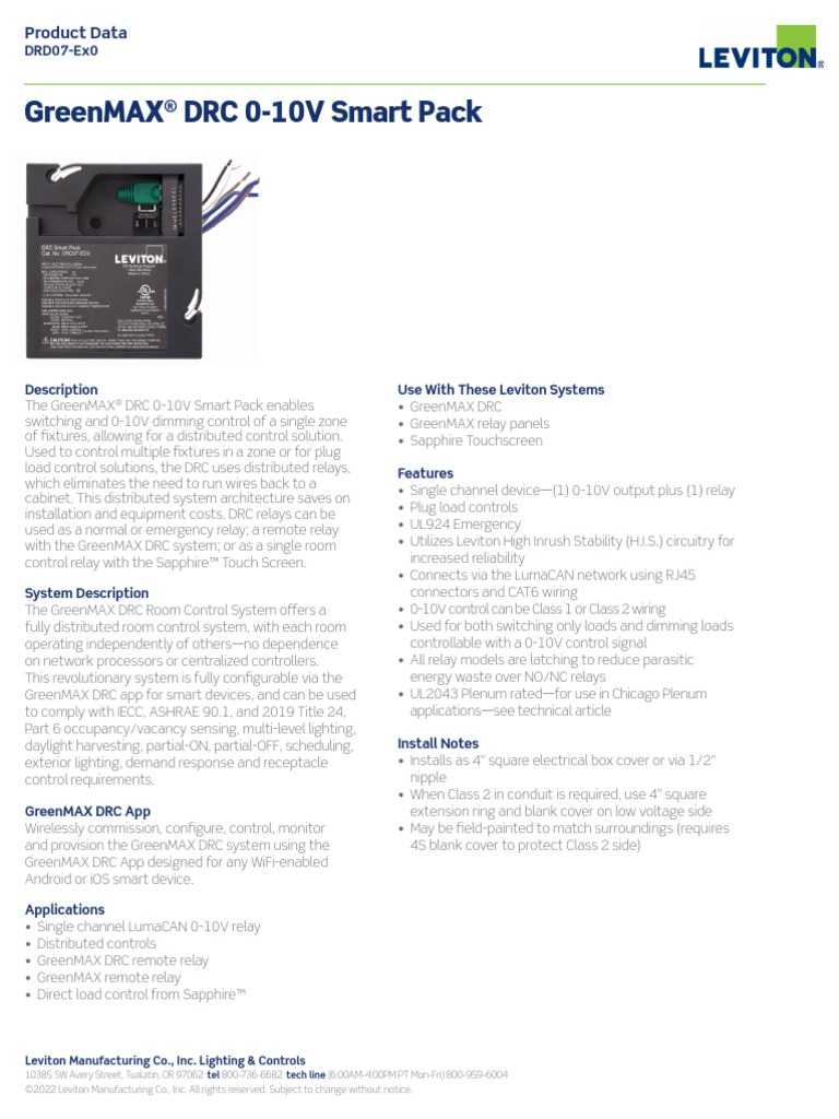 GreenMAX DRC Smart Pack LED Controller For Lighting Control Systems ...
