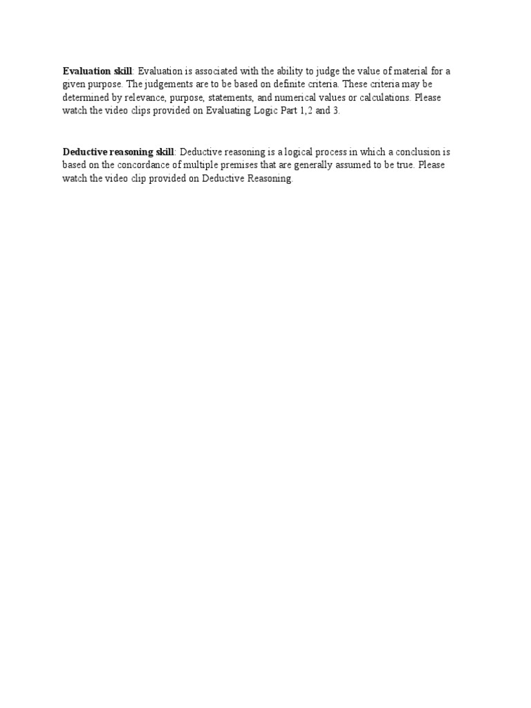 Critical Thinking Assignment Pdf