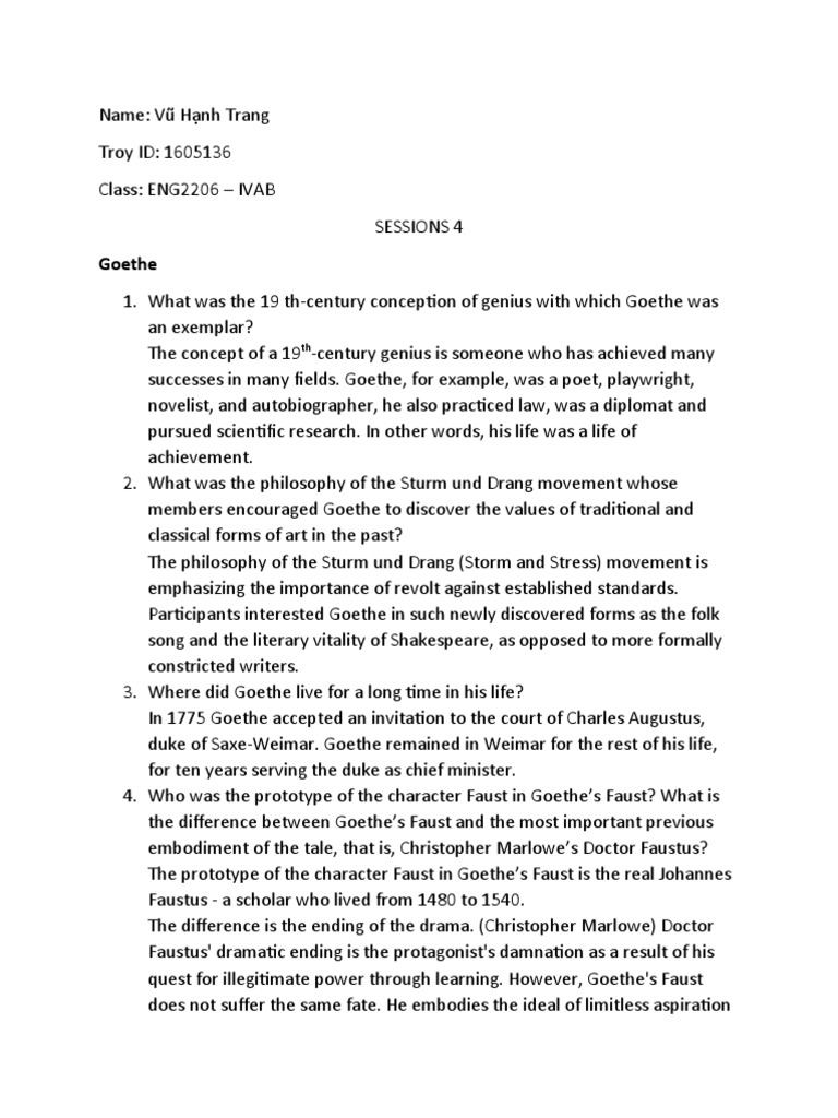 HW Session 4 | PDF | Johann Wolfgang Von Goethe
