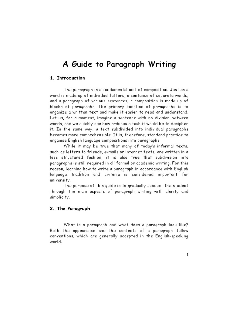 A Guide To Paragraph Writing-Dispensa | PDF | Comma | Adjective