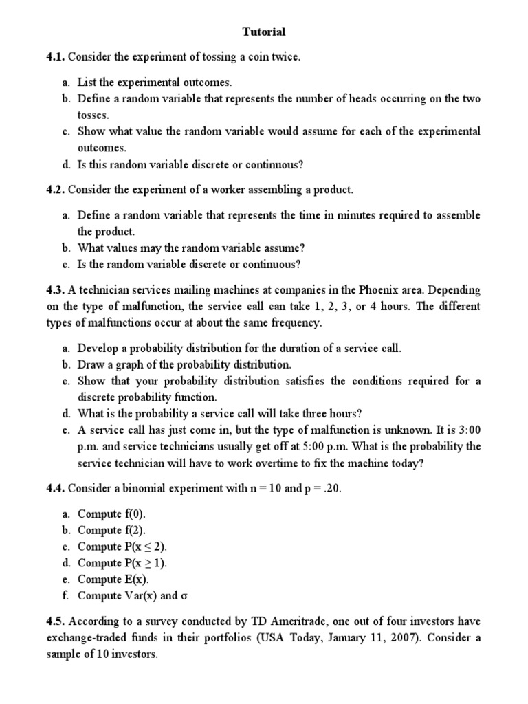 2023-Tutorial 04 | PDF | Probability Distribution | Standard Deviation
