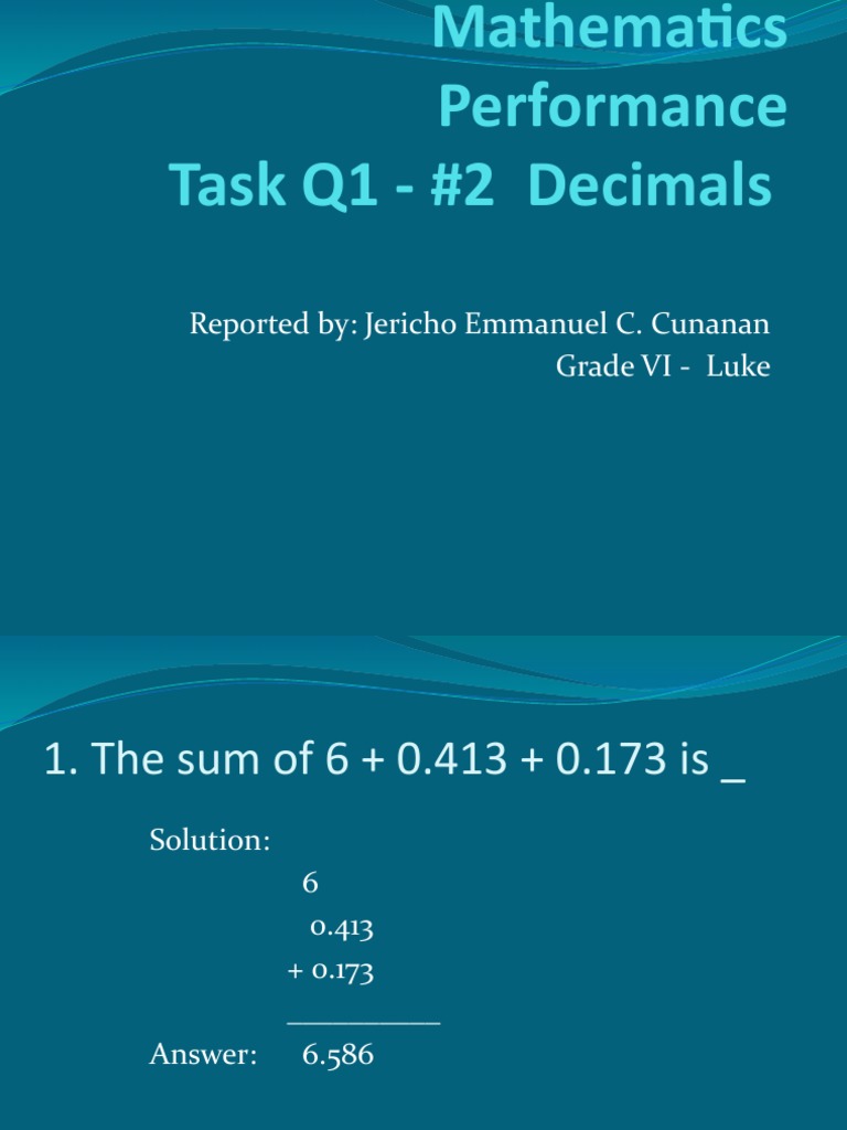 Mathematics Performance | PDF