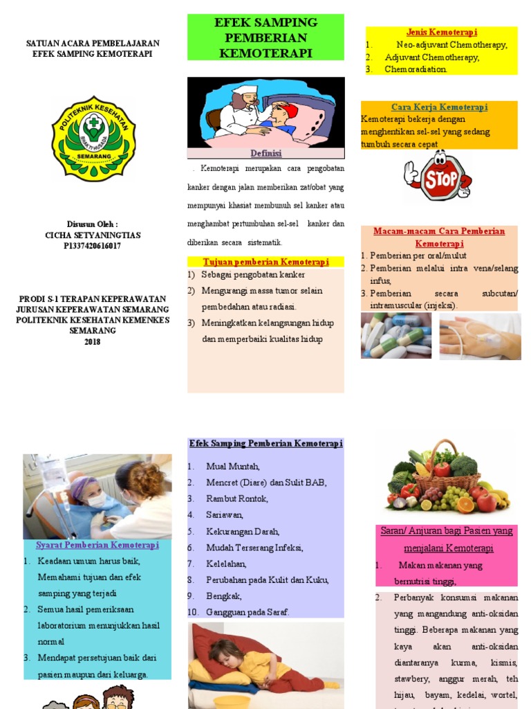Leaflet Efek Samping Kemoterapi | PDF