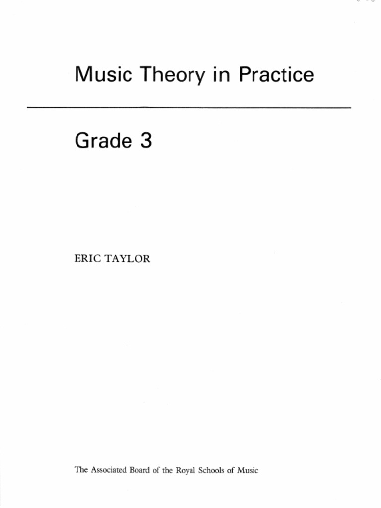 ABRSM Gr3 Music Theory in Practice Eric Taylor | PDF