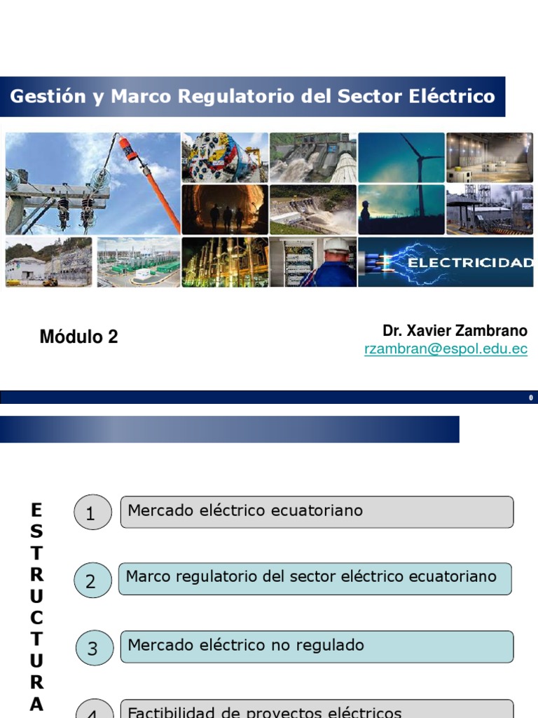 MRGSE - UNIDAD 2 - MERCADO REGULATORIO DEL SECTOR ELÉCTRICO ECUATORIANO ...