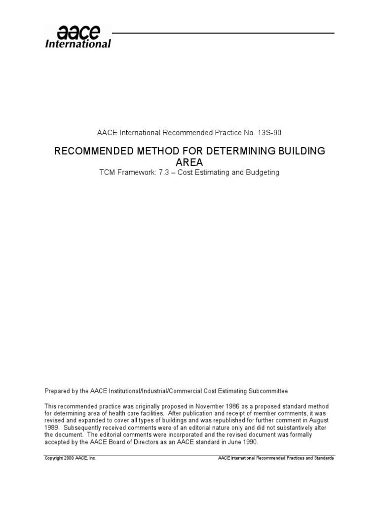 AACEI Recommended Practice No.13S-90 | PDF | Wall | Basement